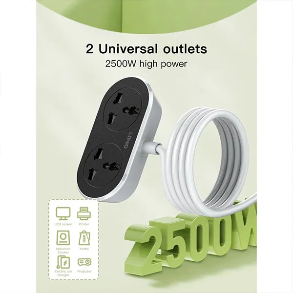 LDNIO SC2018 2 AC Outlet Universal Extension Power Socket price in ...