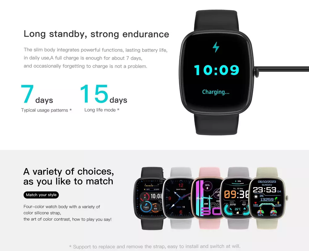 VALDUS VS10 Fashion Smart Watch (2 FREE BELT) price in Bangladesh - umrelo